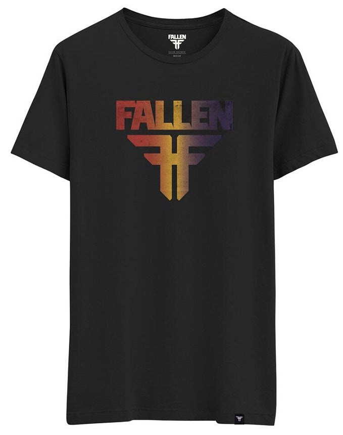 Fallen Insignia Tee, Black Rainbow – SK8 Clothing